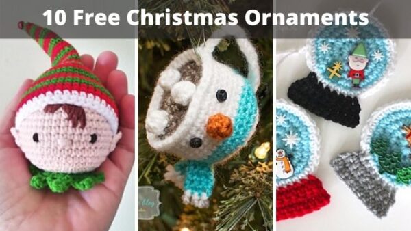10 Festive Crochet Christmas Ornaments (free patterns) - Littlejohn's Yarn