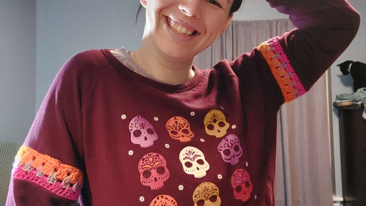 Crochet Wardrobe Hack - Sweater Sleeve Extensions - Littlejohn's Yarn